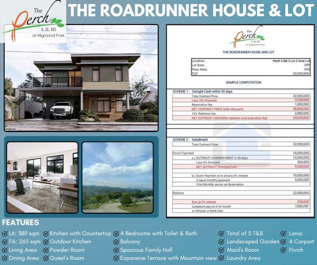 THE PERCH THE HIGHLAND PARK-SUN VALLEY ESTATES-ANTIPOLO-HOUSE AND LOT ...